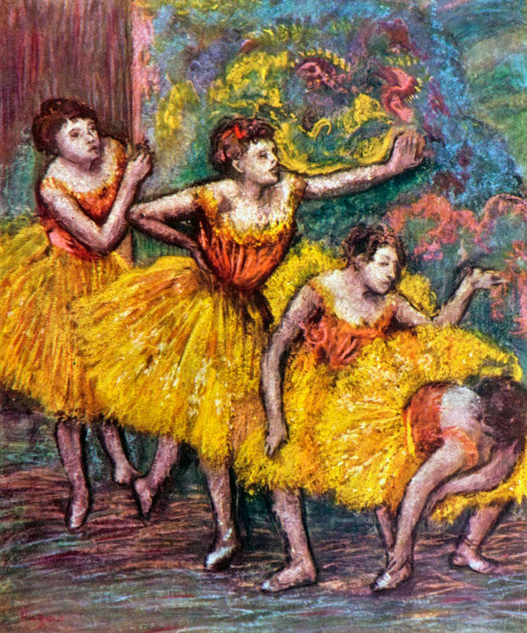 Four Dancers Waiting to Enter the Stage Ballet Dance 1903 by Edgar ...