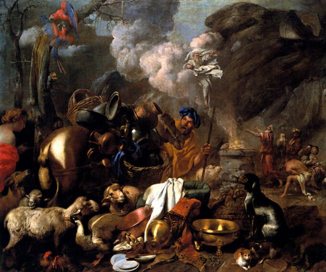 Noah's Sacrifice Offering Animals to God Italian Painting - Etsy