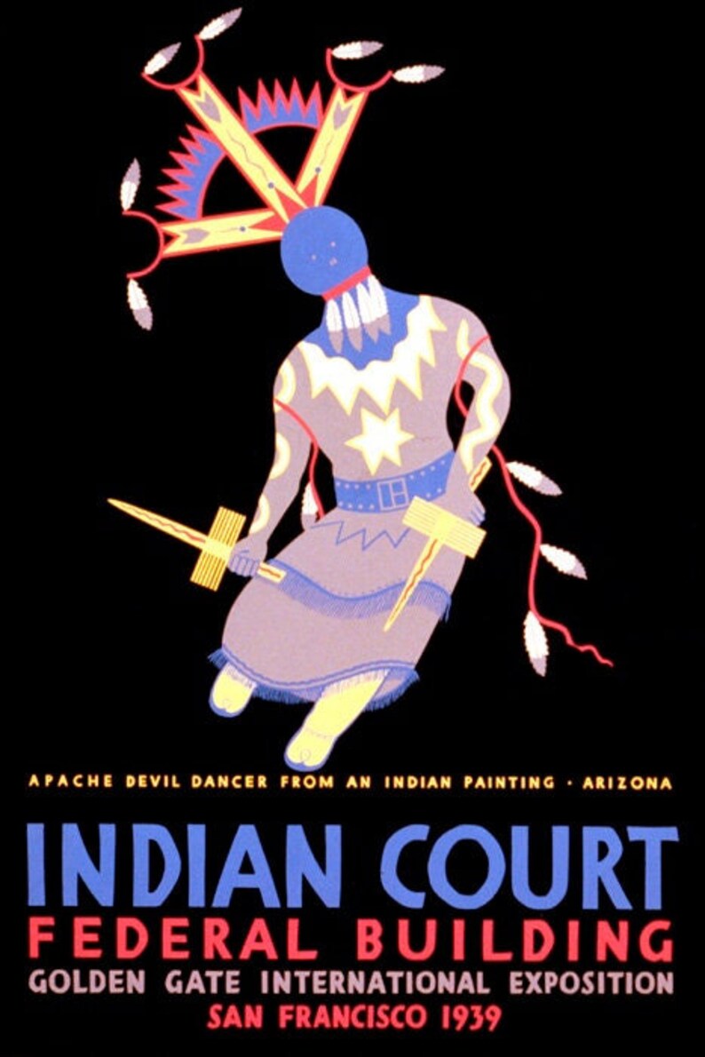 1939 Apache Devil Dancer From an Indian Painting Arizona - Etsy