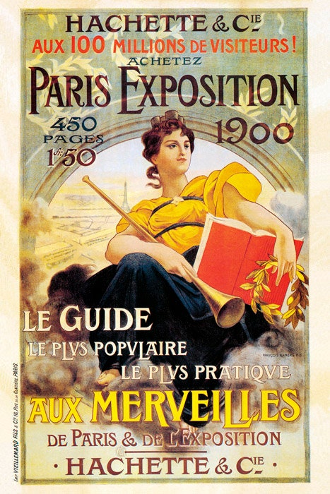 Paris Exposition 1900 Hacette Library Books Wonders French Vintage ...