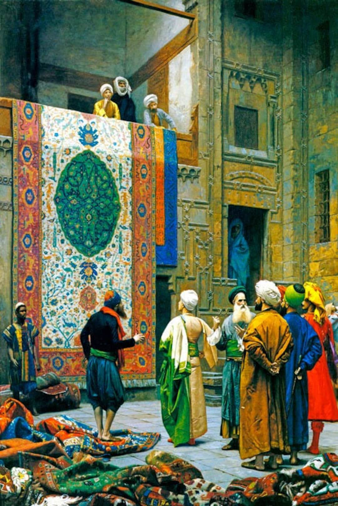 The Carpet Merchant 1887 Persian Orientalist Painting by Gerome Repro ...