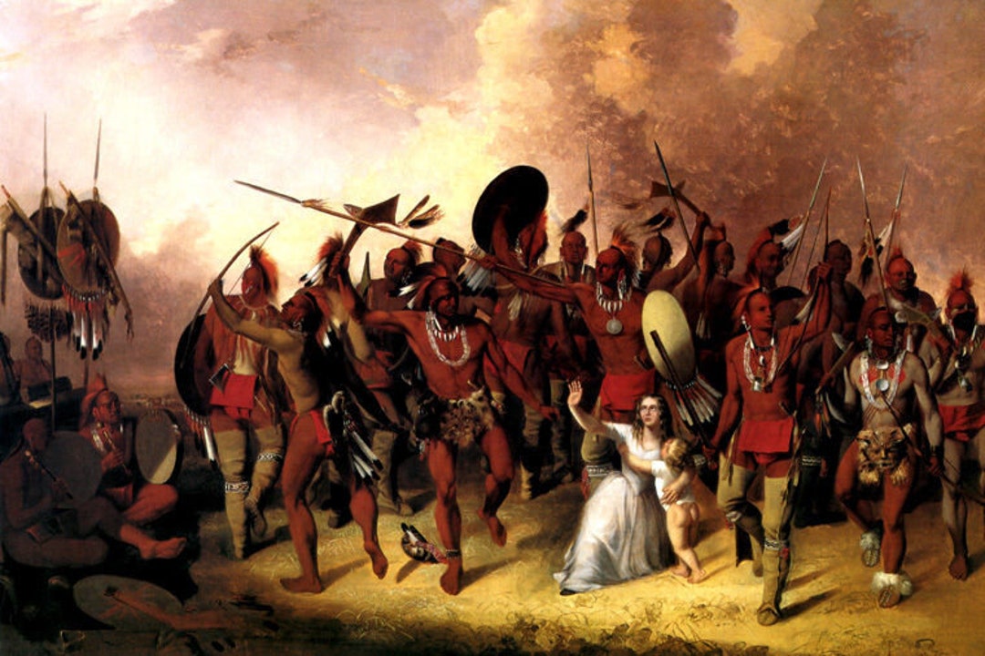Osage Scalp Dance Indian Warriors White Woman and Child by J. M ...