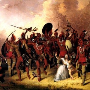 Osage Scalp Dance Indian Warriors White Woman and Child by J. M ...