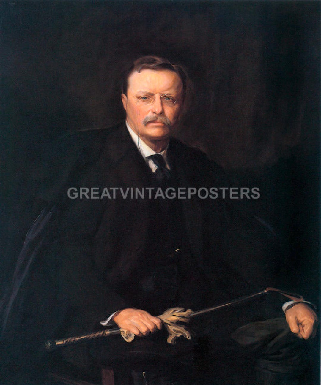 Theodore Roosevelt American 26th President Portrait USA Painting Repro ...