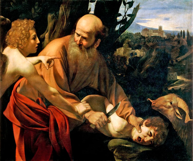 The Sacrifice of Isaac by Abraham Faith in God Lamb Painting by ...
