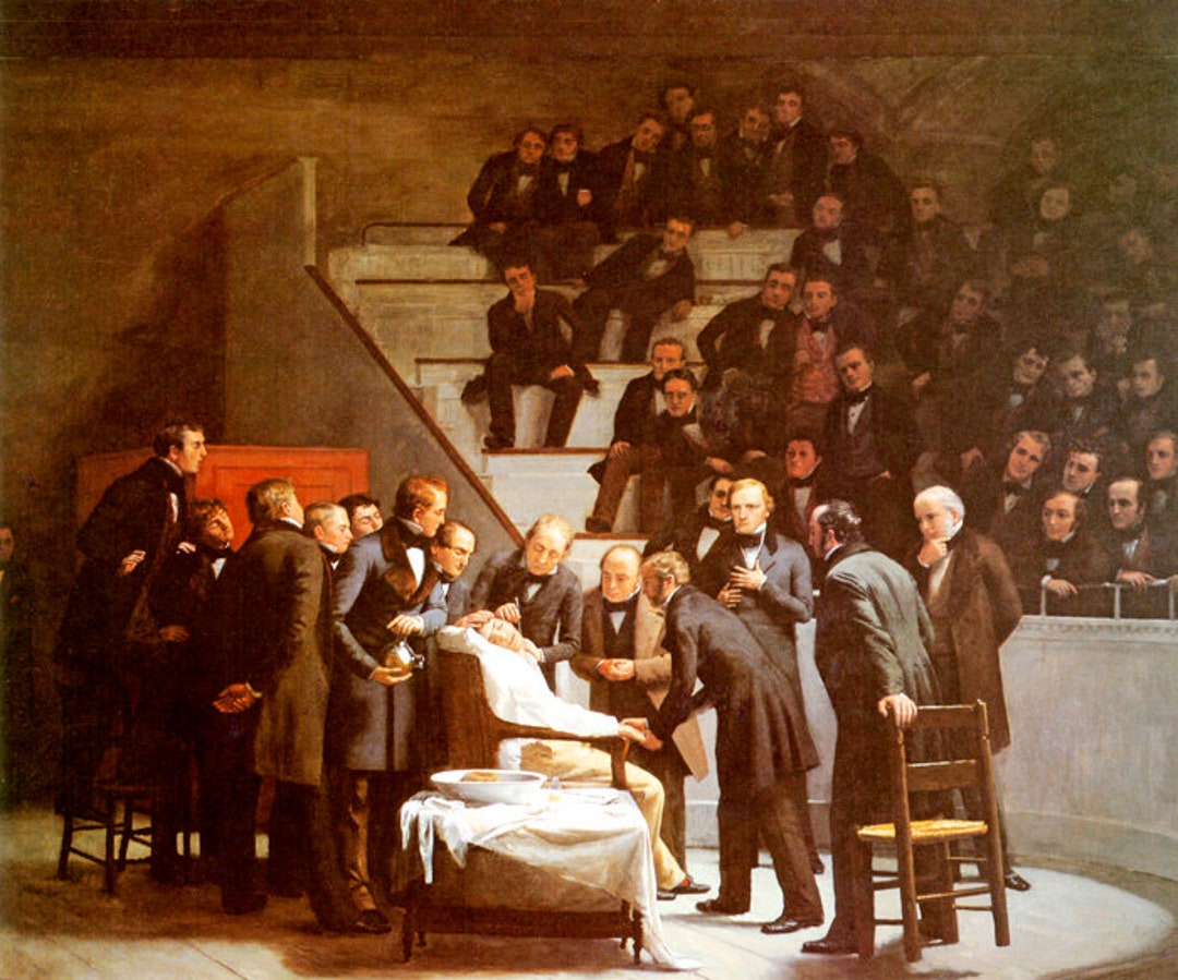First Operation Under Ether Medicine Doctor Painting by Robert Hinckley ...