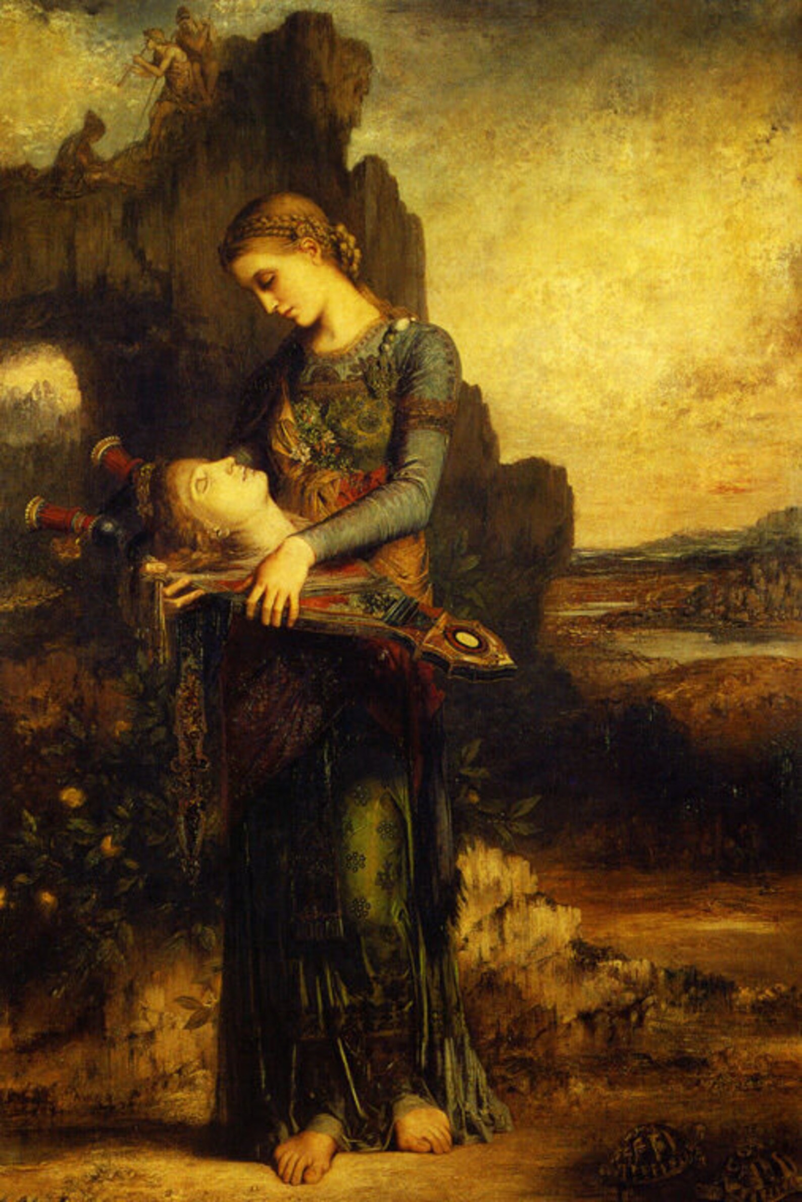 Orpheus Head Musician Greek Mythology Symbolism Painting By | Etsy