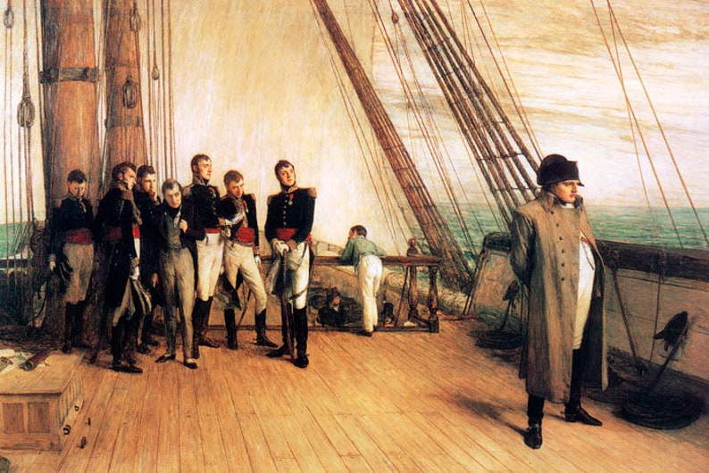 Napoleon Bonaparte on Board the Bellerophon Ship Painting by - Etsy