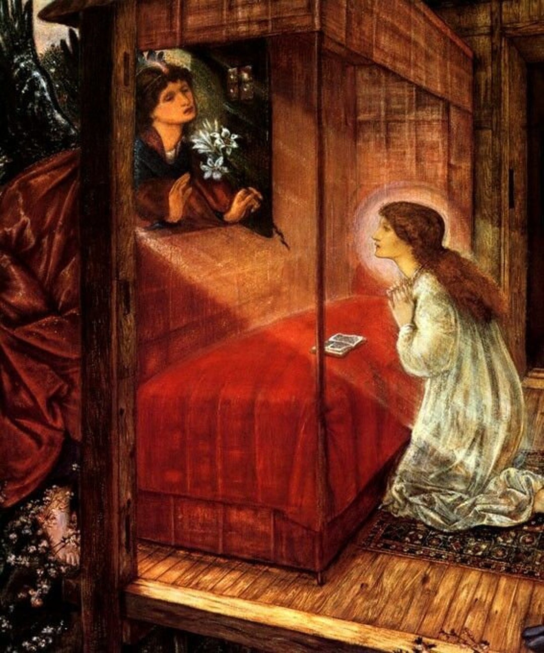 The Annunciation the Flower of God Biblical Painting by Burne Jones ...