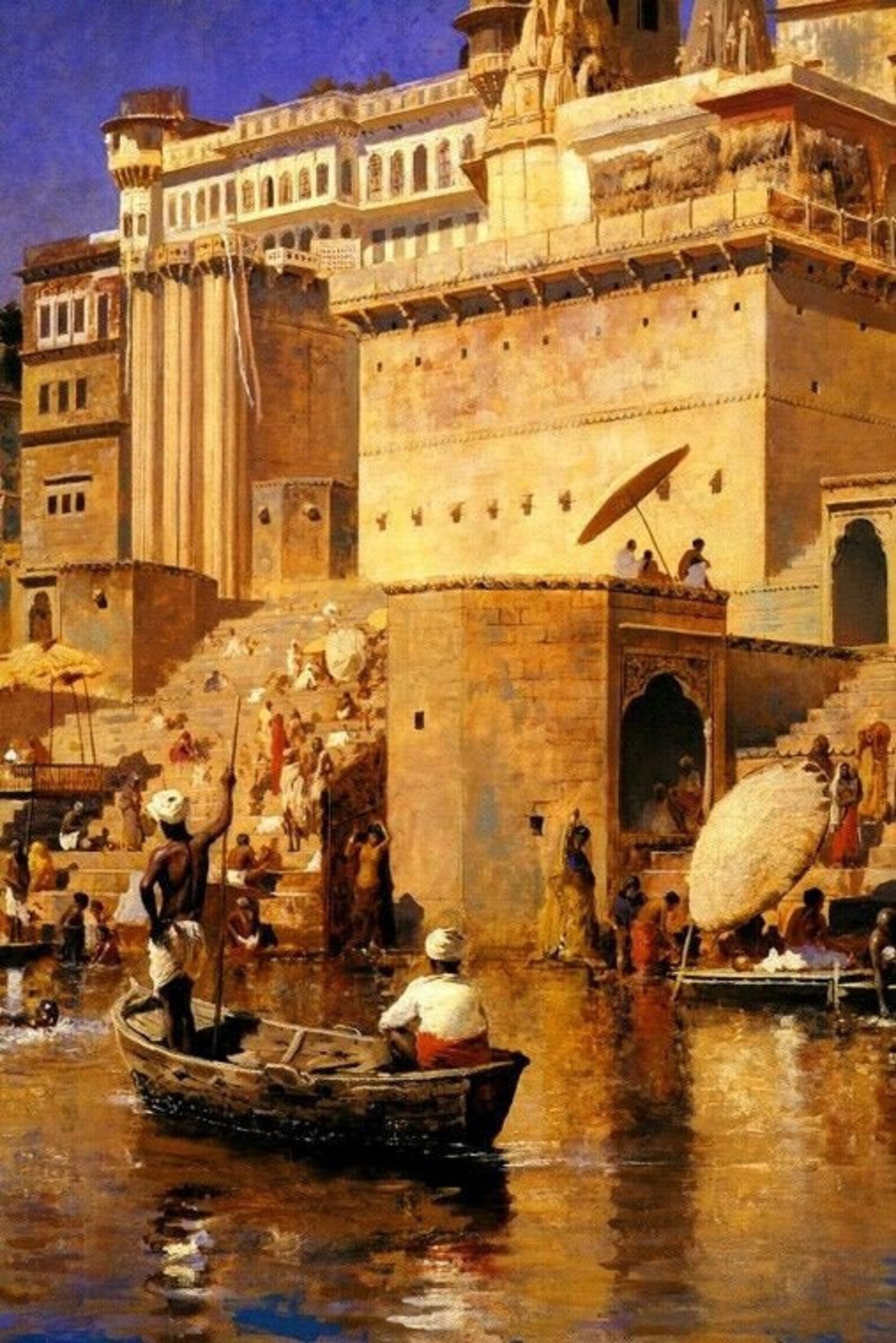 On the River Ganges Benares India Orientalist Painting by - Etsy UK