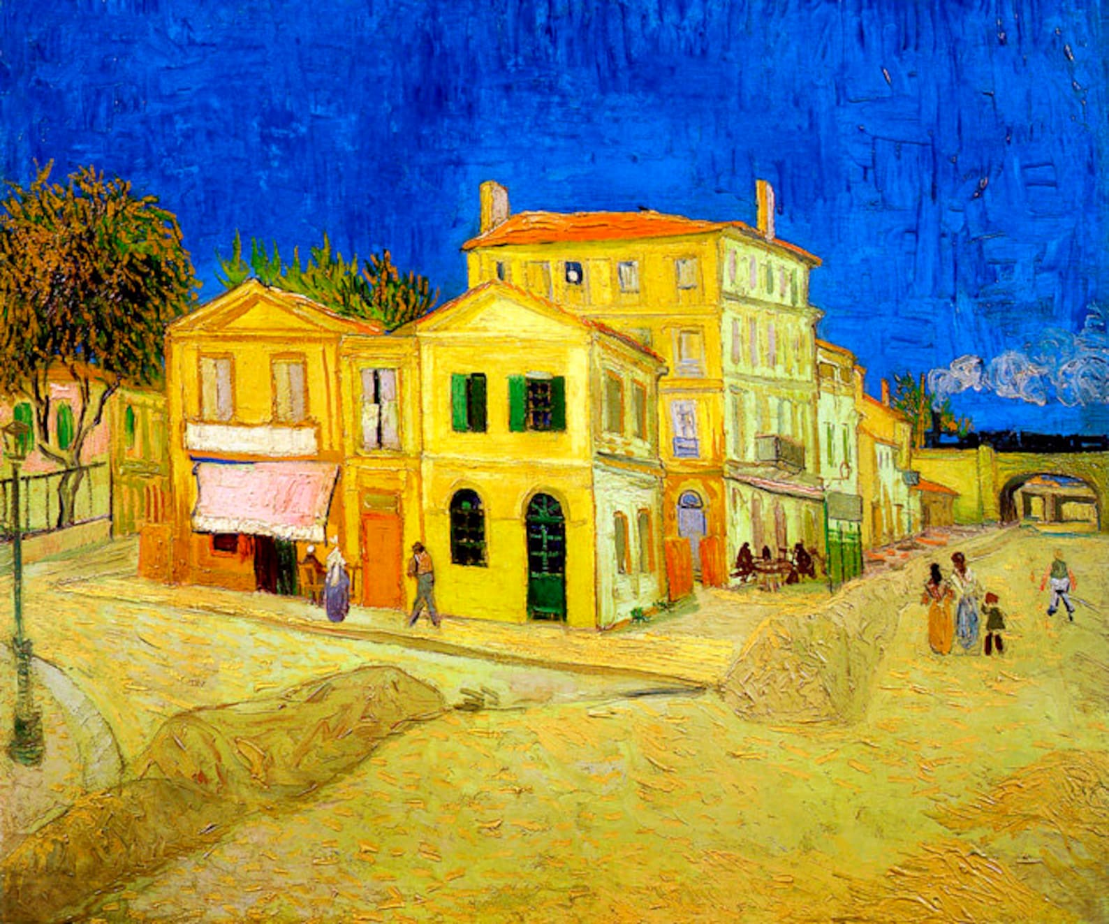 The Street With Yellow House 1888 Impressionist Painting by | Etsy