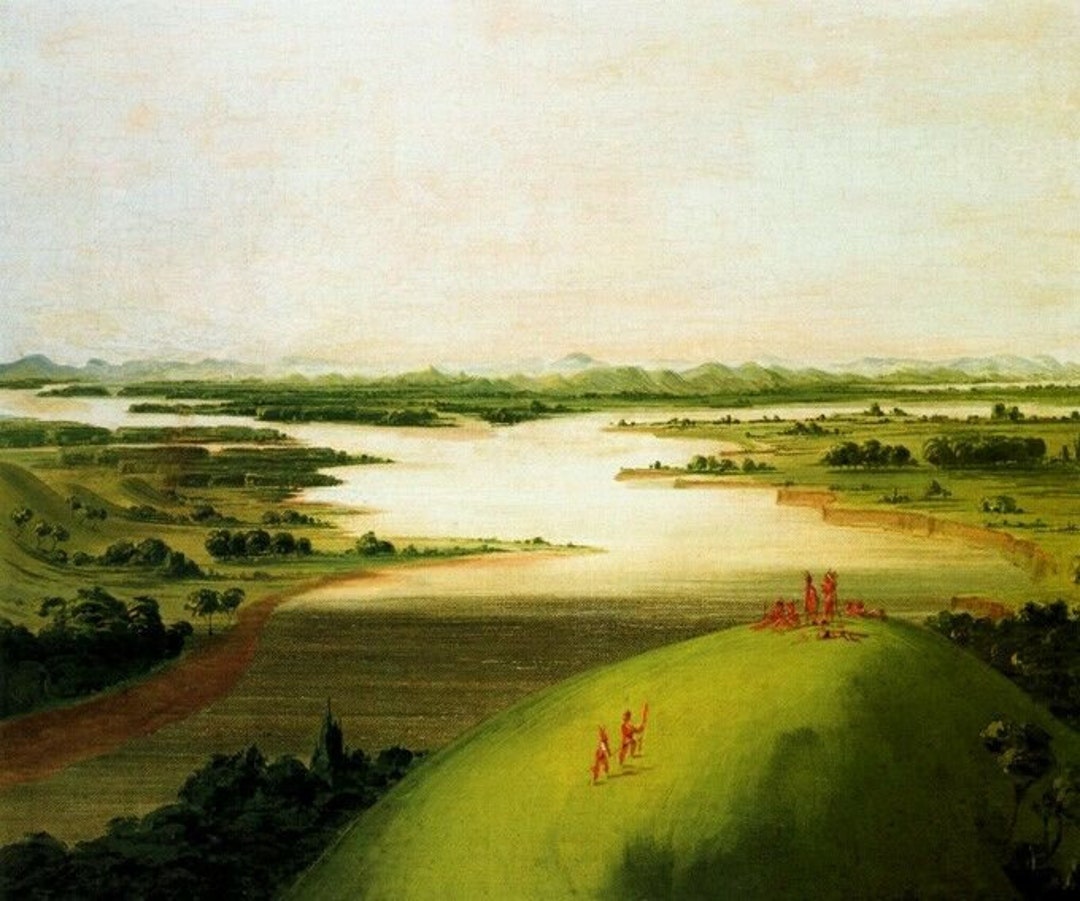 Mouth of the Platte River 1832 American Indians Painting by George ...