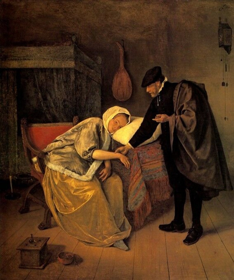 The Sick Lady 17th Century Doctor Surgeon Medicine Physicians - Etsy