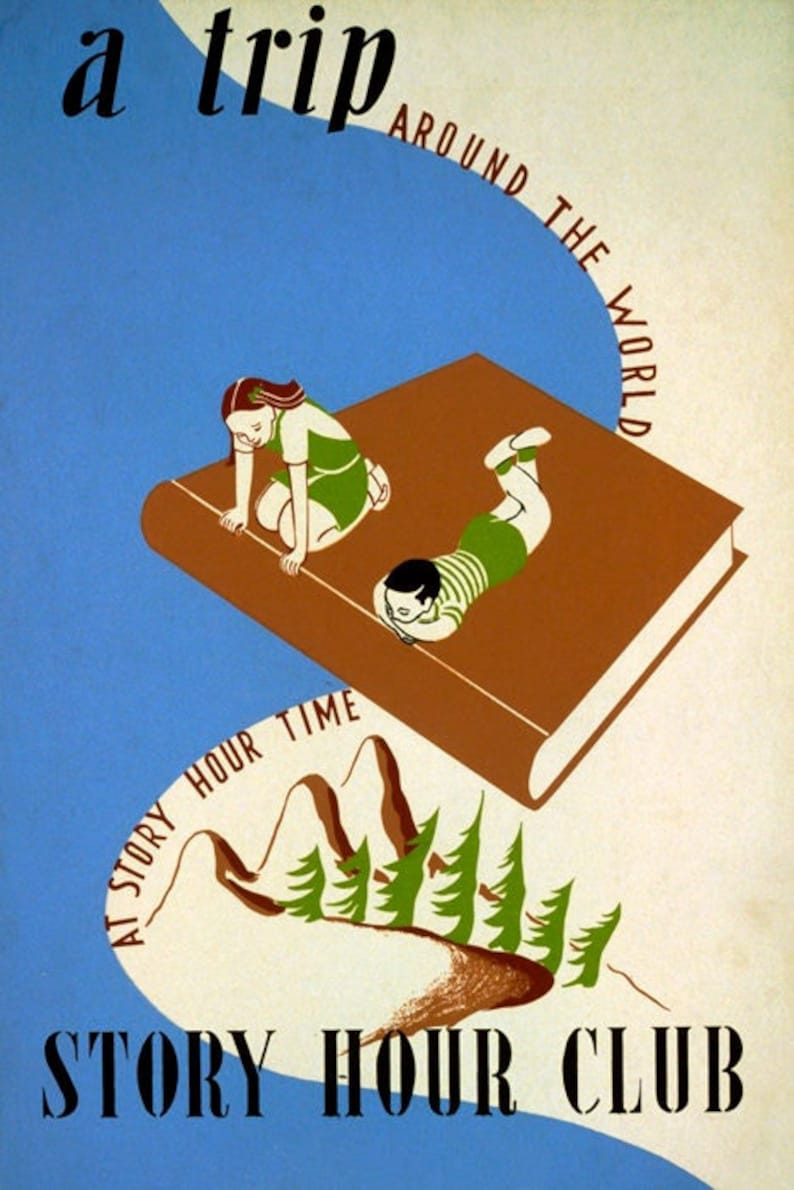 A Trip Around the World Book Story Hour Time Club Children Vintage ...