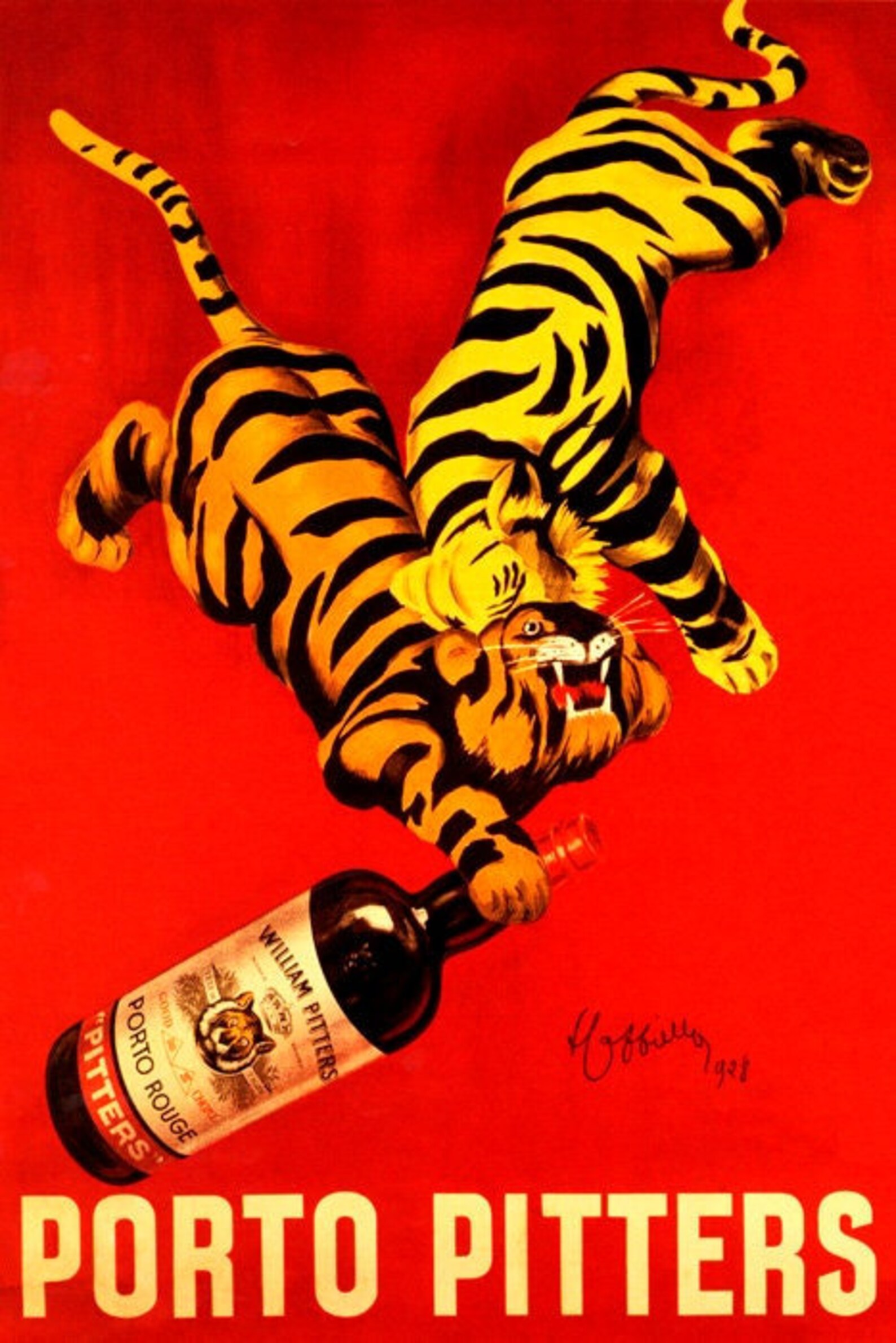 Porto Pitters Sogrape Wine Tigers Drink Alcohol Cappiello - Etsy