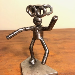 Cheeky Monkey Scrap Metal Desk Sculpture / Desk Toy / Paperweight - Etsy