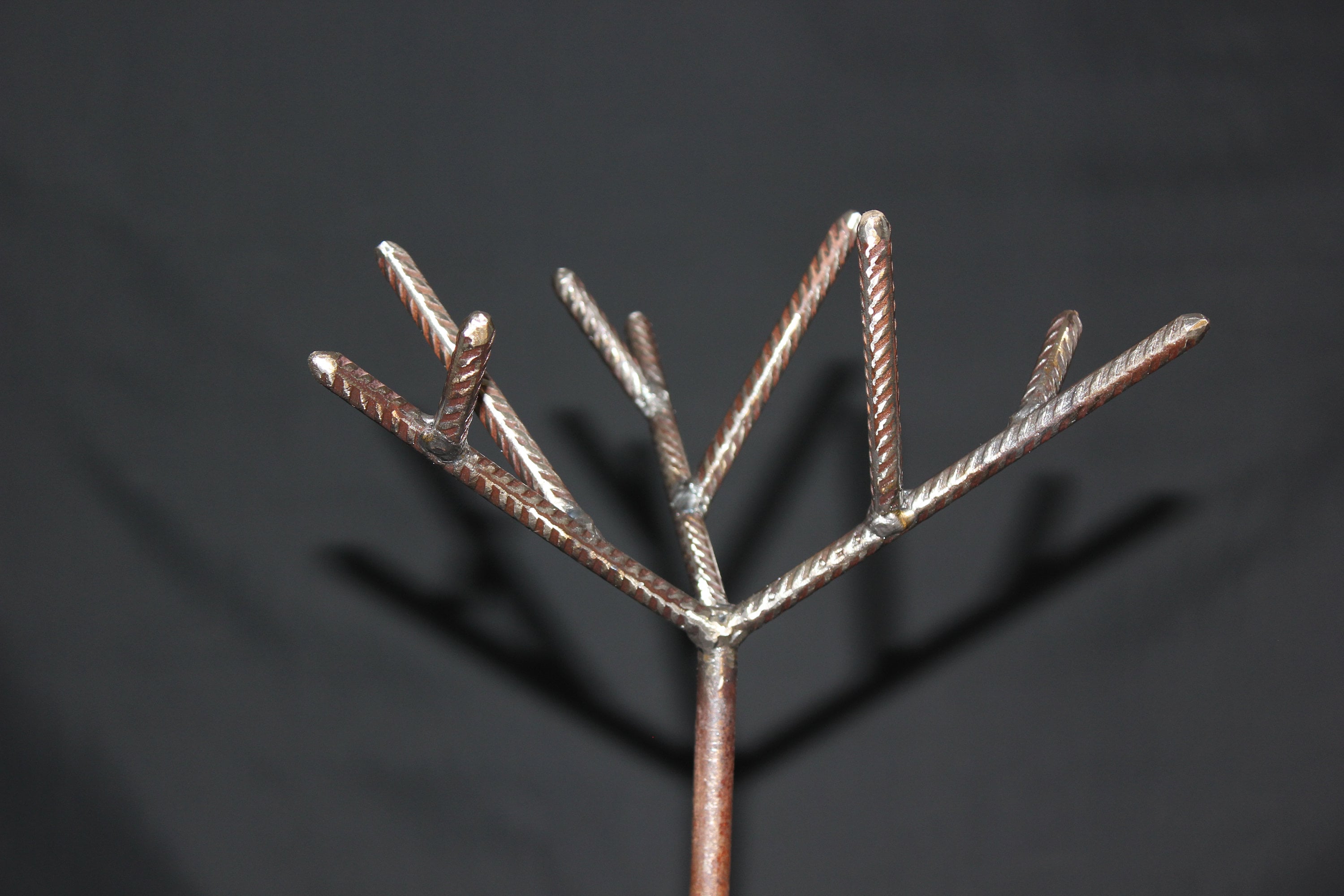 Upcycled Rebar Tree on a Wooden Base - Etsy