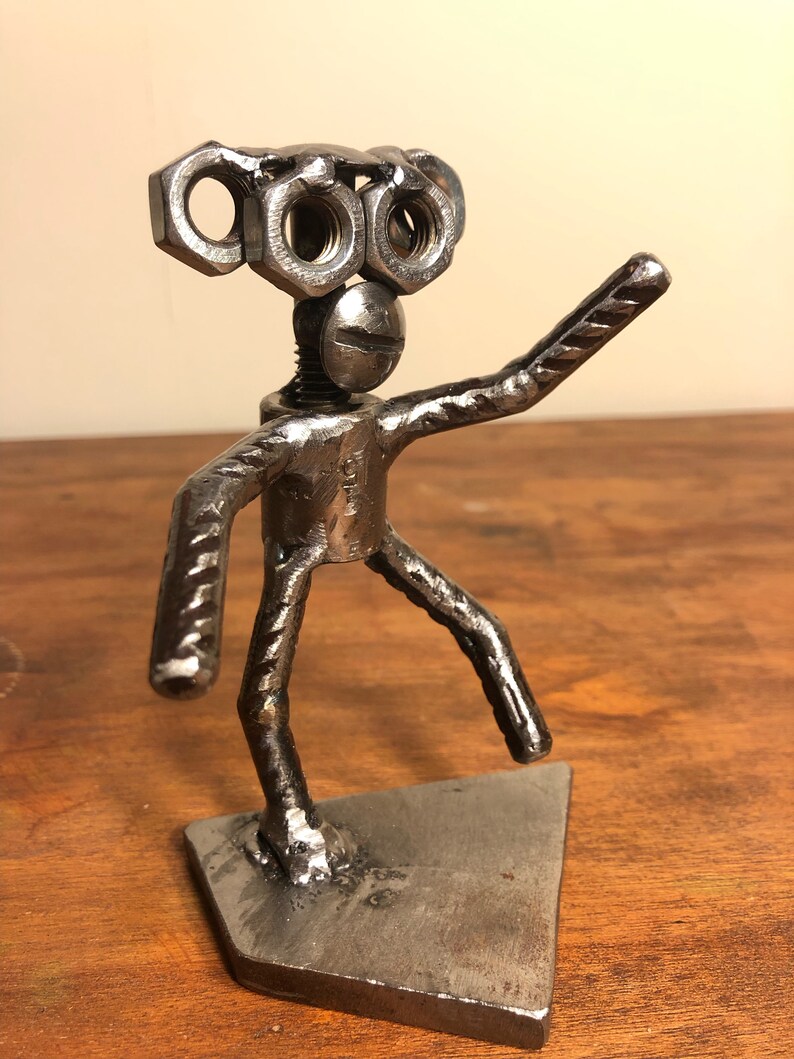 Cheeky Monkey Scrap Metal Desk Sculpture / Desk Toy / Paperweight - Etsy