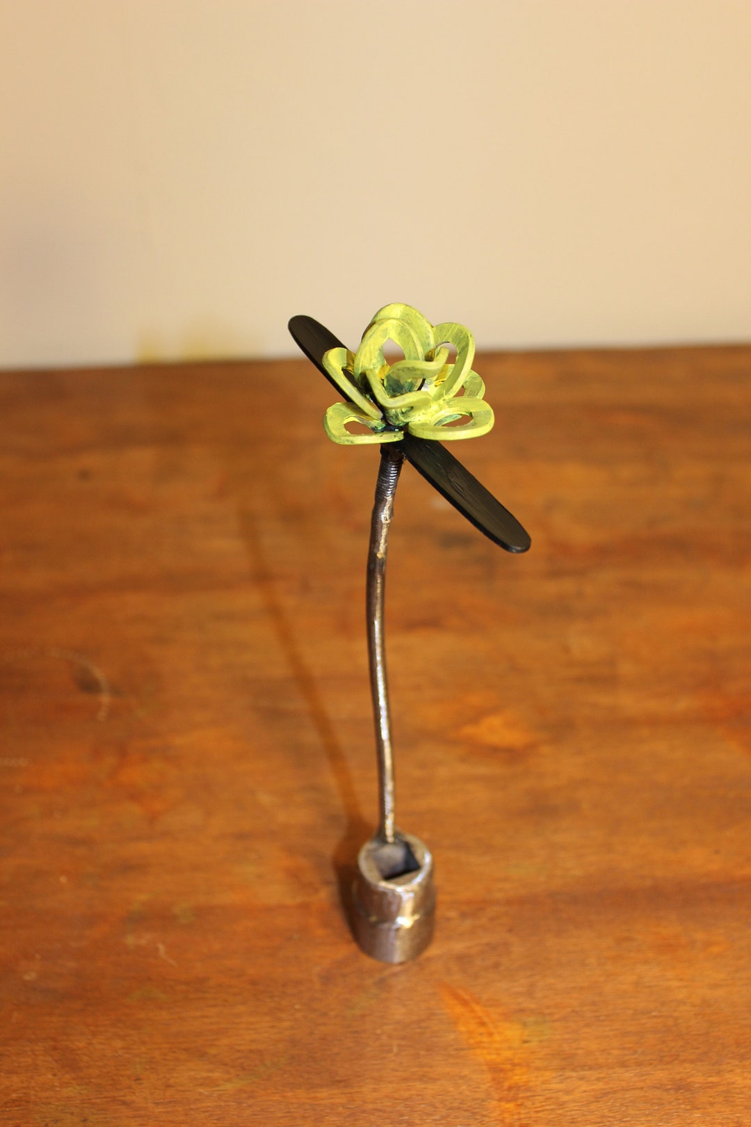 Small Yellow Rose Table Art Sculpture - Etsy