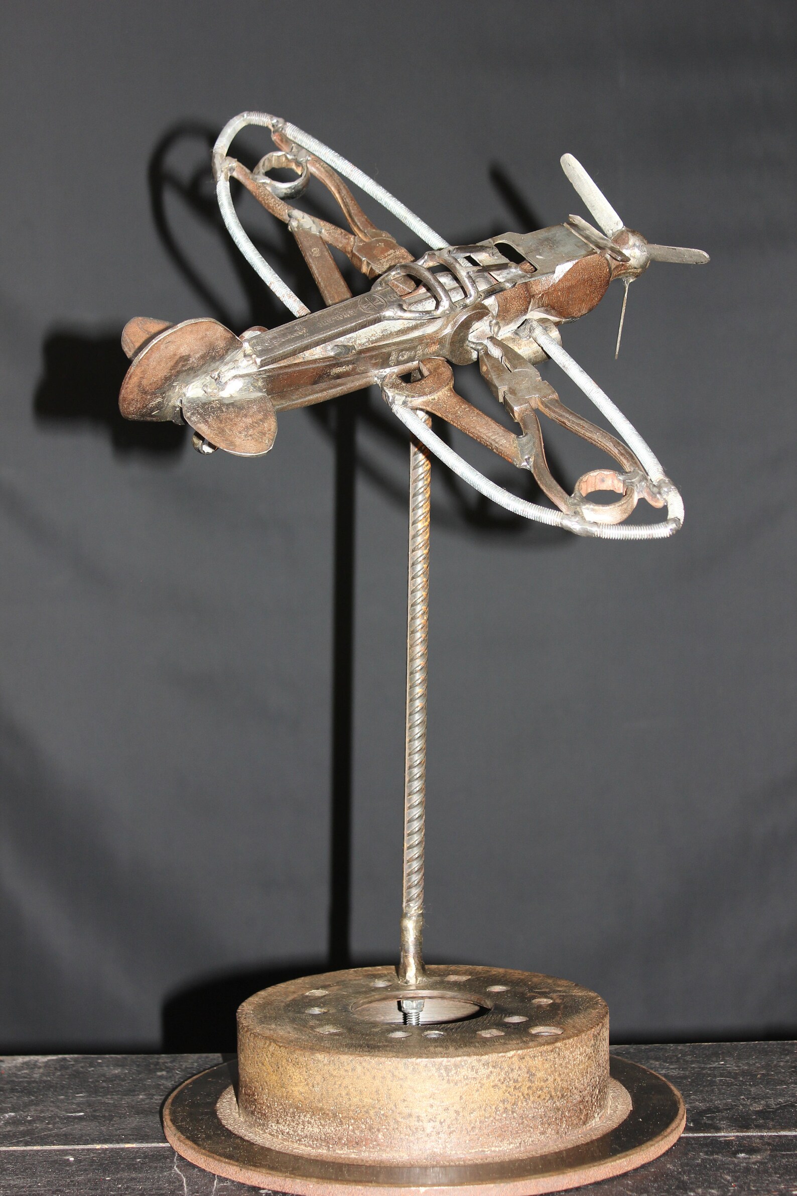 Supermarine Spitfire aircraft sculpture 1:31 scale on a steel | Etsy