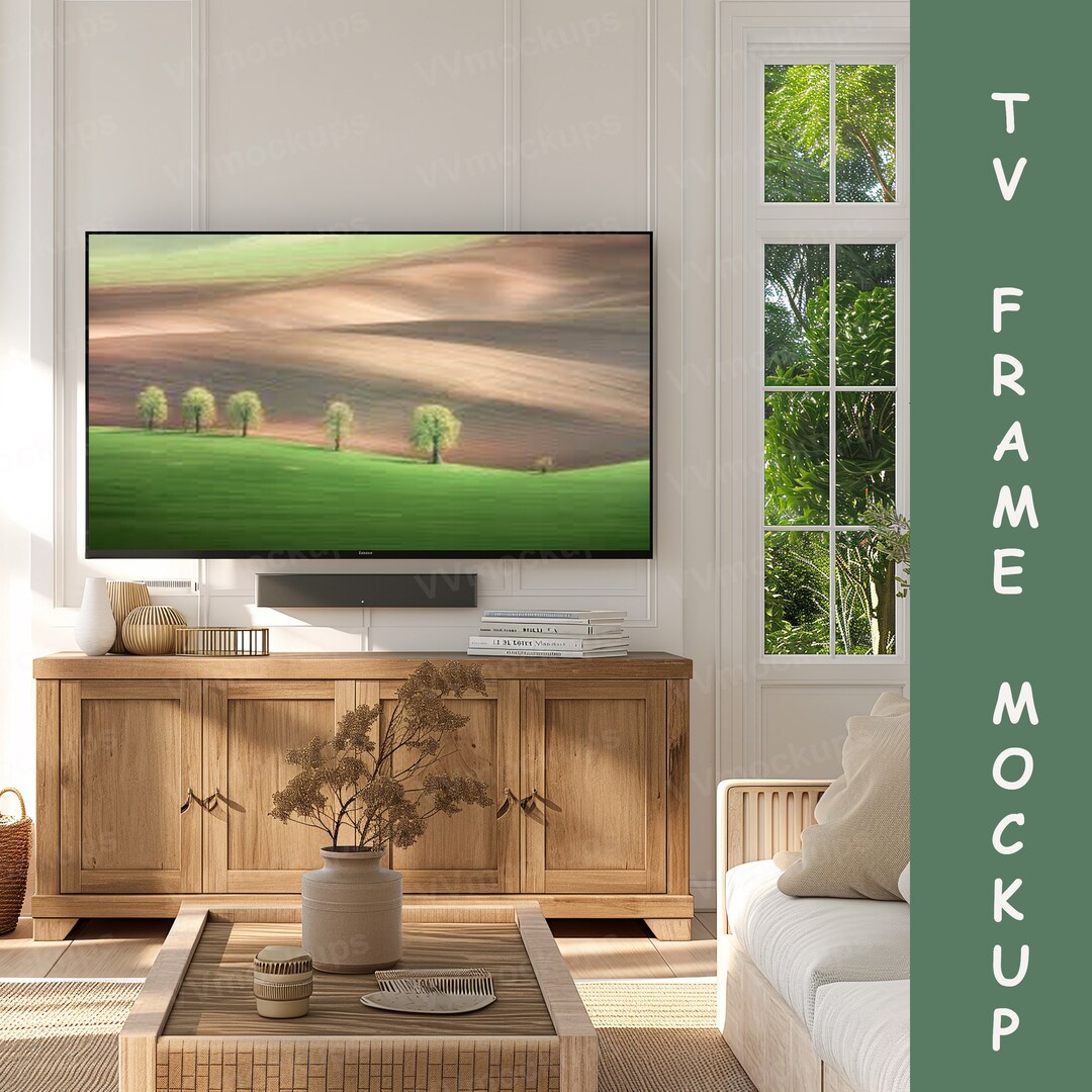 TV Frame Mockup, Samsung TV Frame Mockup, Frame Mockup in Interior ...