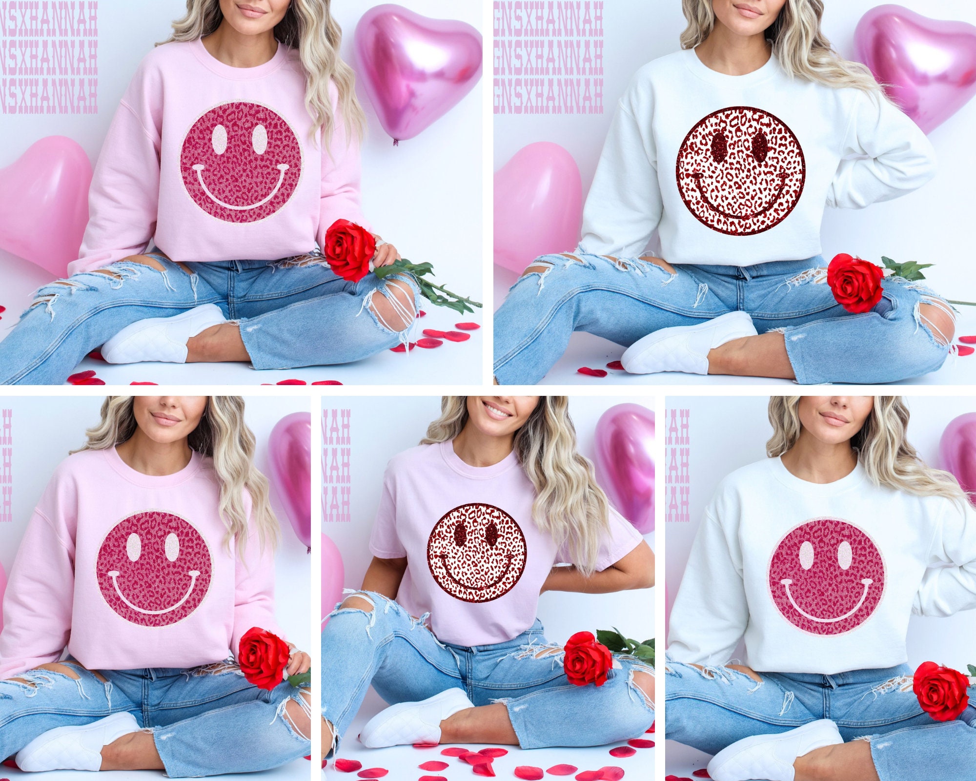 10 Preppy Pink Smileys freebies Included, Preppy Png, Png Image for ...