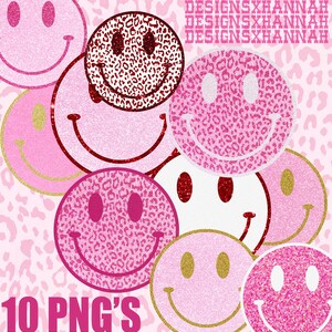 10 Preppy Pink Smileys freebies Included, Preppy Png, Png Image for ...