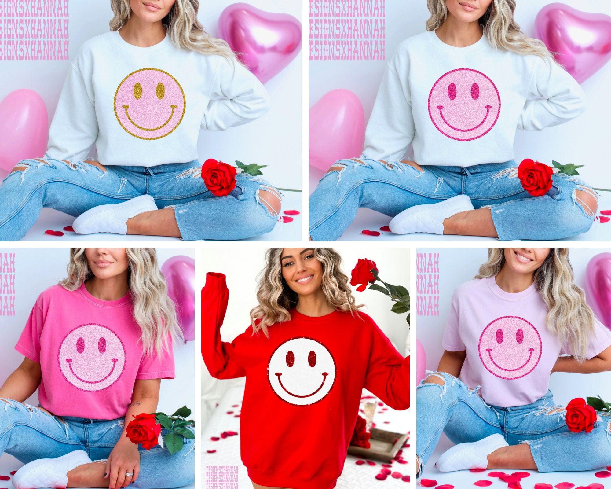 10 Preppy Pink Smileys freebies Included, Preppy Png, Png Image for ...