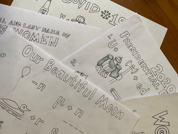 PICTOGRAMS WORD GAMES | Etsy