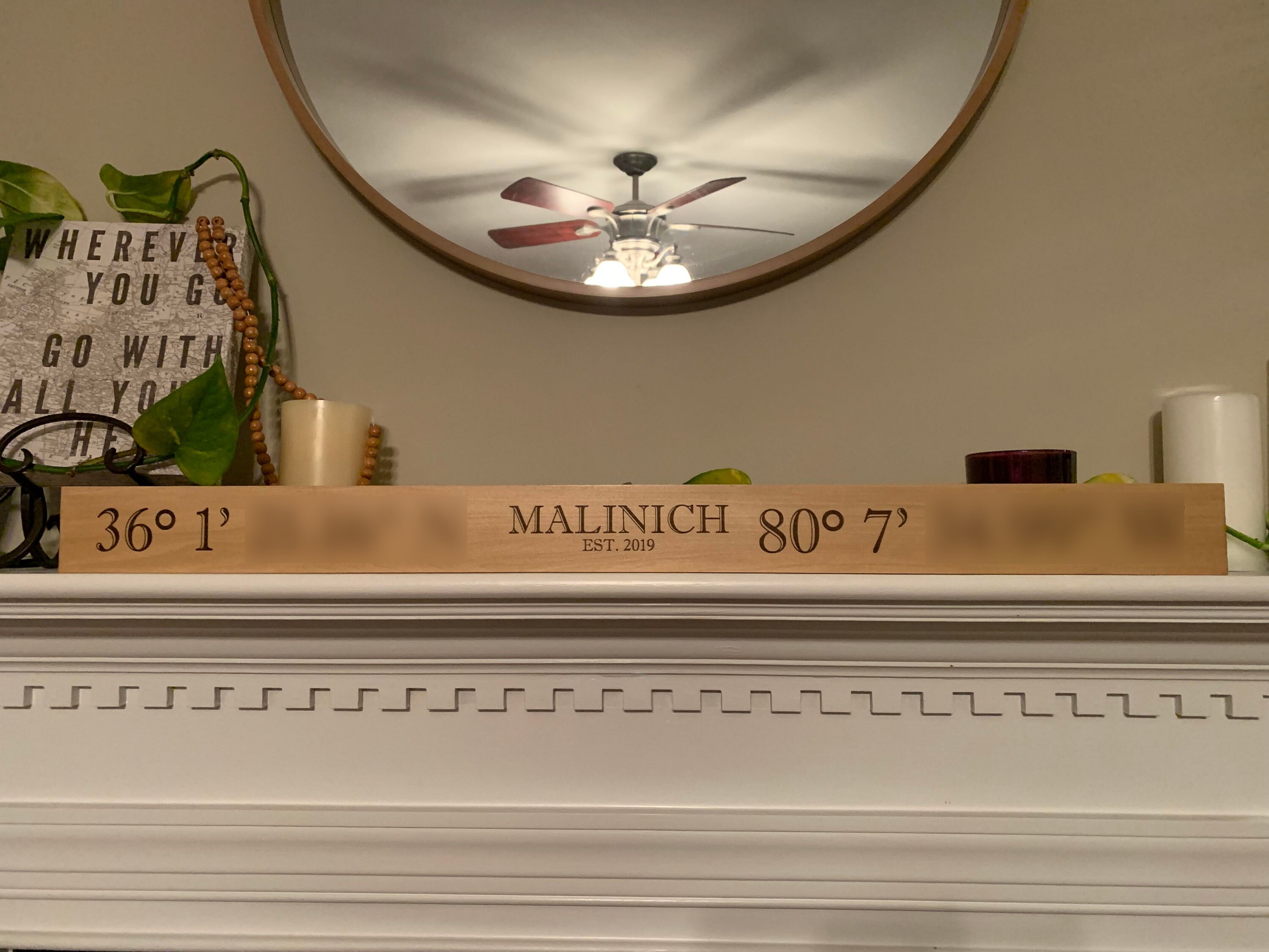 Custom Laser Engraved Home Coordinate Sign - Etsy