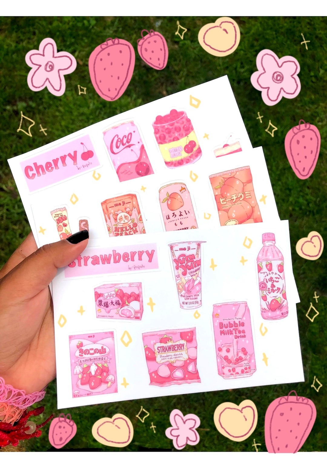 Aesthetic and Cute Sticker Sheets | Japanese Snacks and Sweets ...