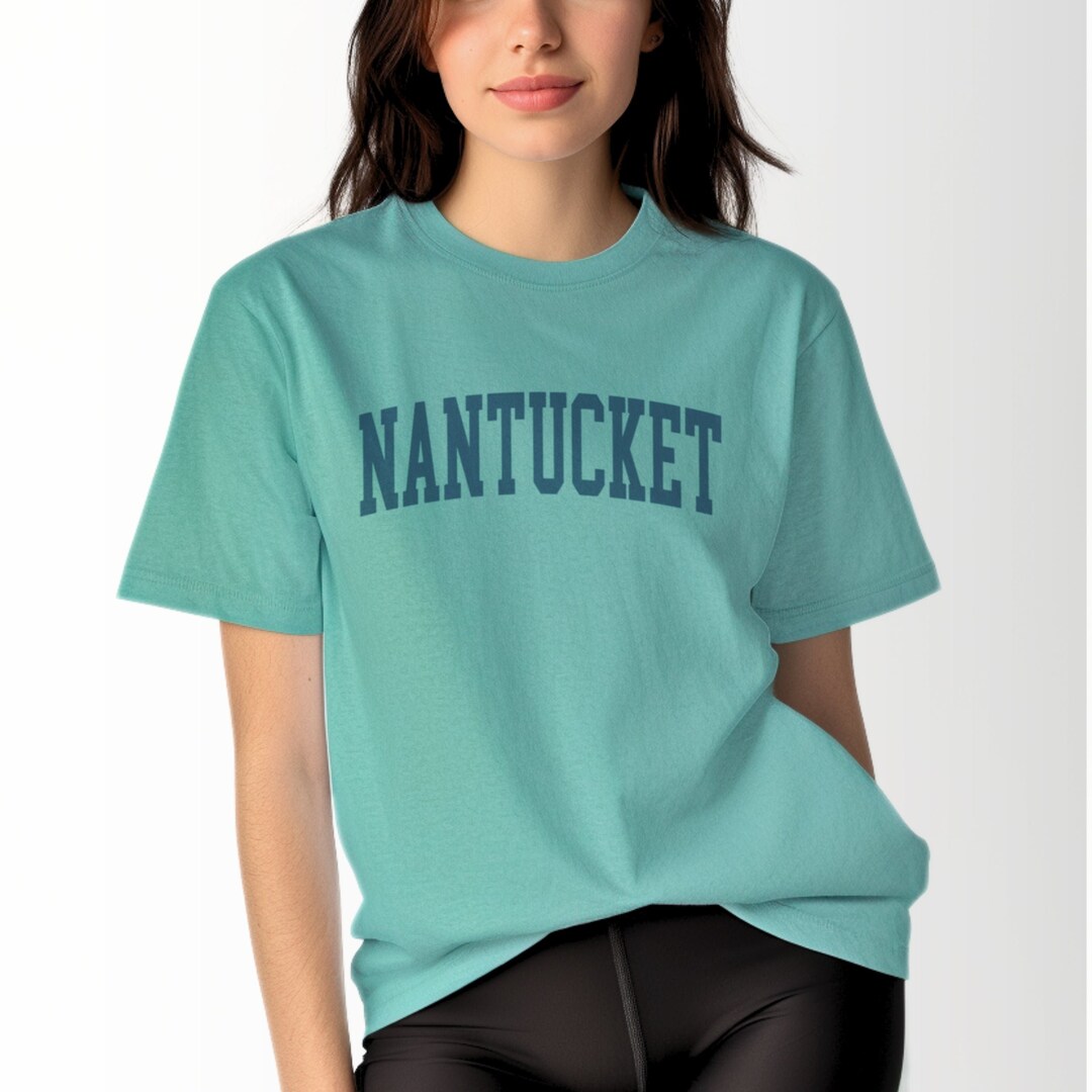 Nantucket Massachusetts Varsity Comfort Colors T-shirt | Massachusetts ...