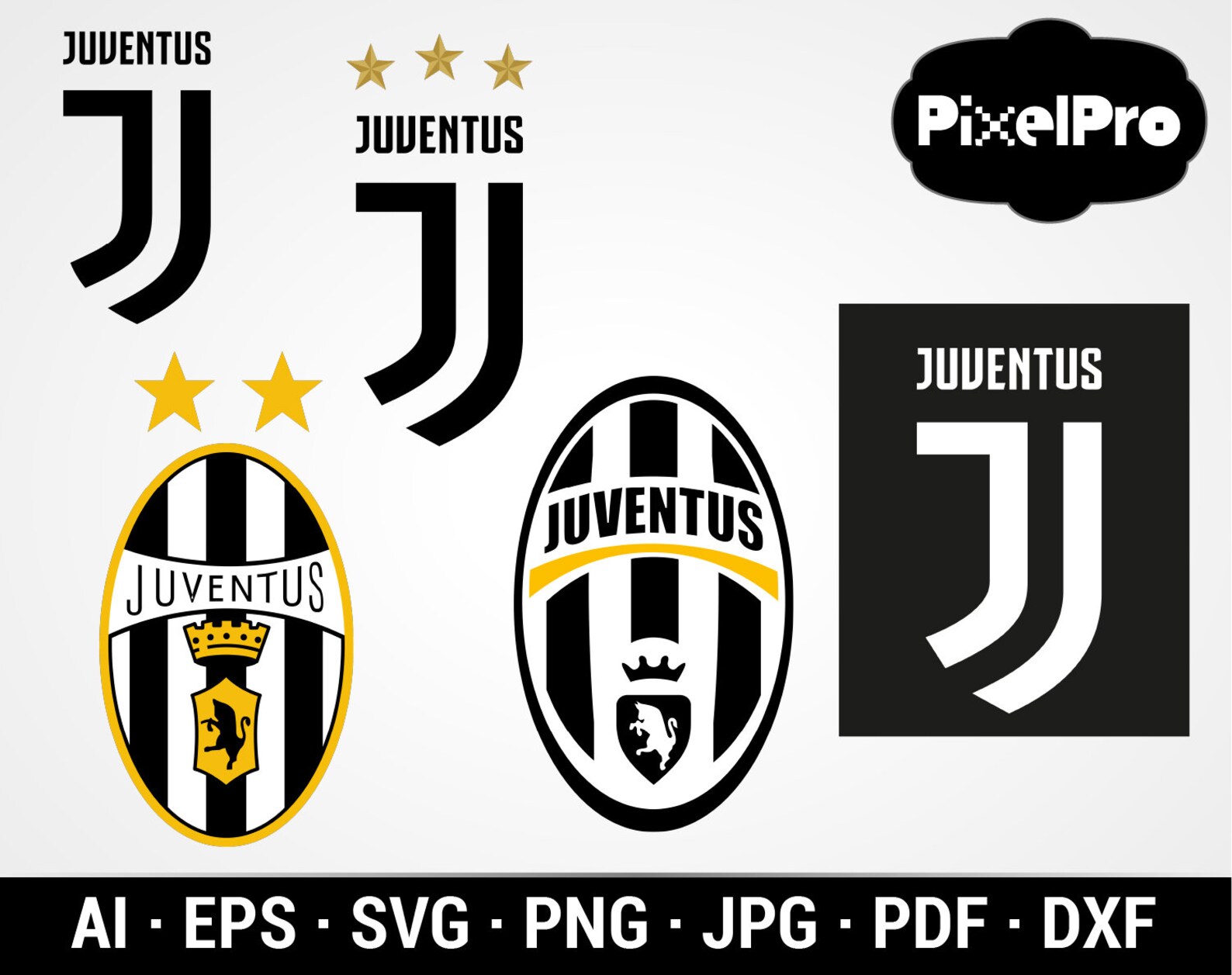 Juventus Logo vector pdf/svg/jpg/svg/eps/png/ai File | Etsy