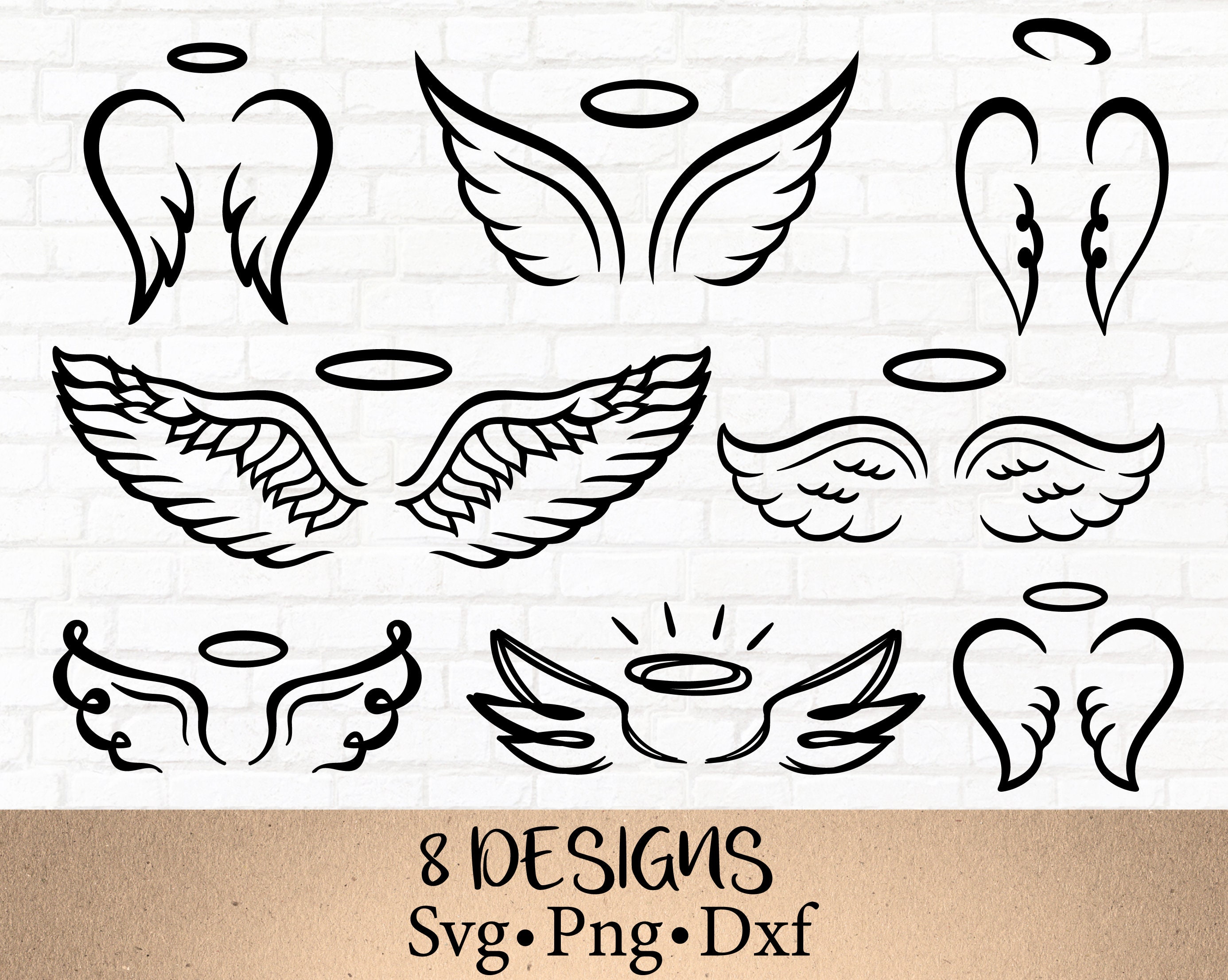 Angel Wings Bundle, Wings Svg Png Dxf - Etsy