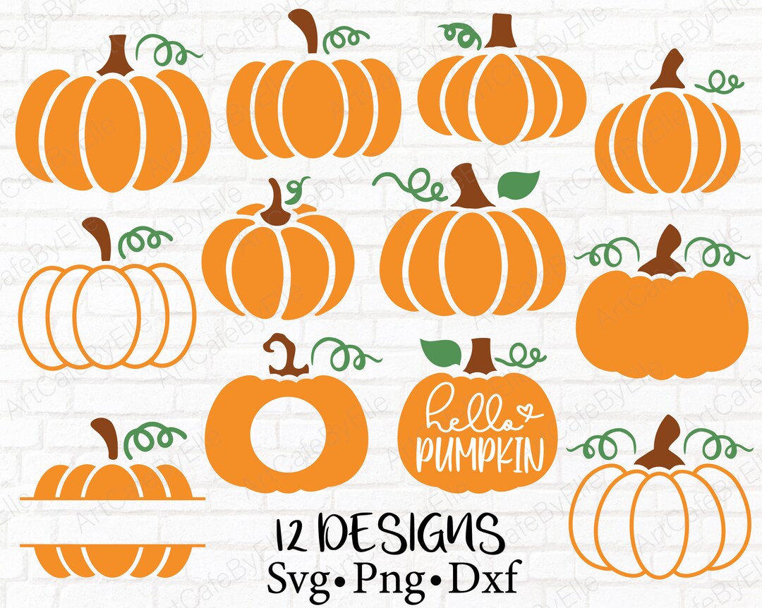 Pumpkin Svg Bundle, Fall Svg Png Dxf, Halloween Pumpkin Svg - Etsy