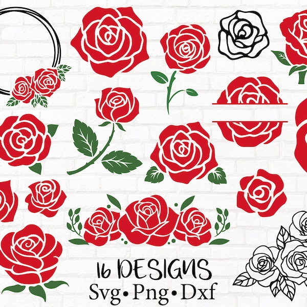 Rose Svg - Etsy