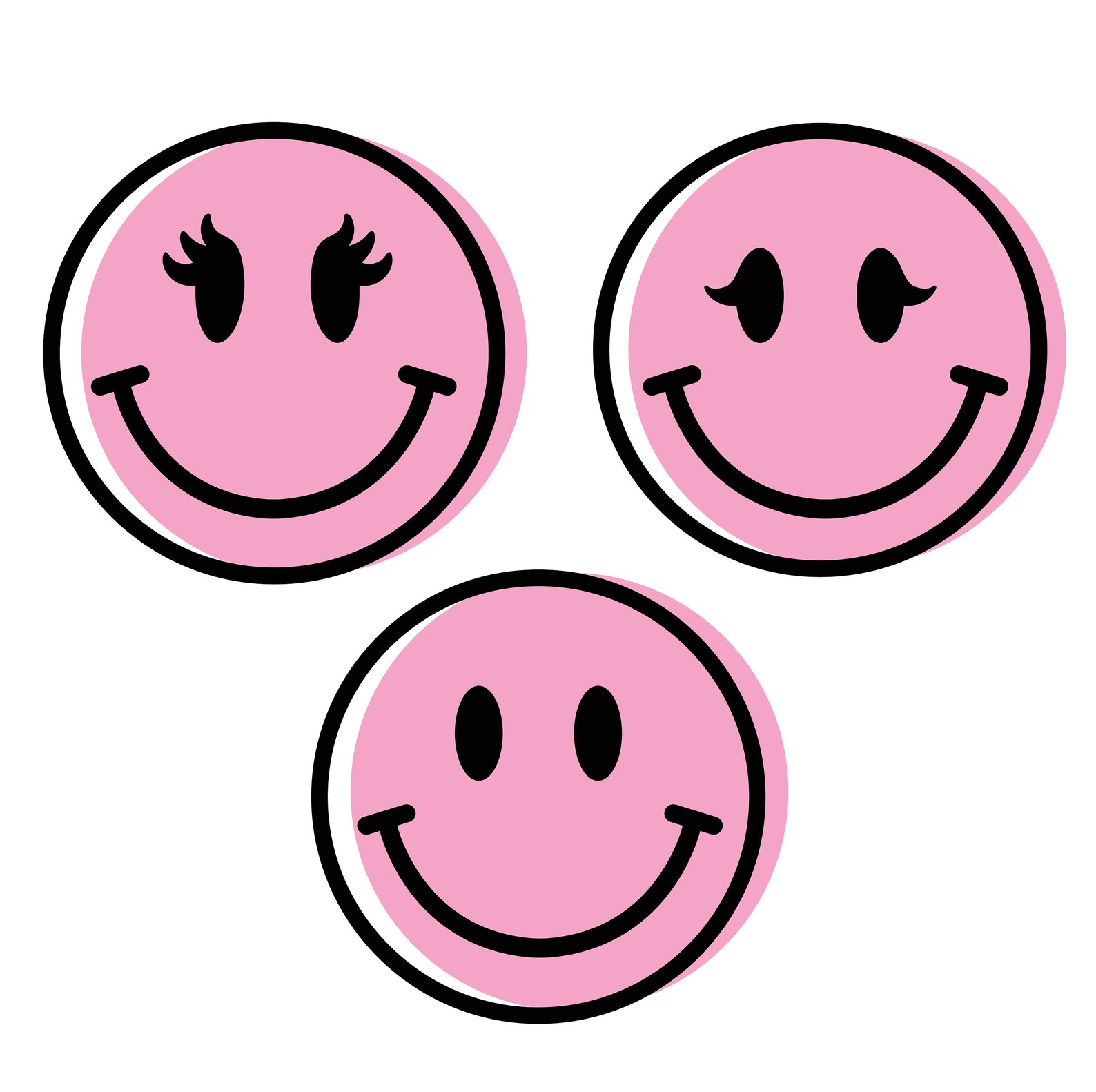 Miss Smiley Svg Png Dxf, Happy Face Svg Cutfiles - Etsy