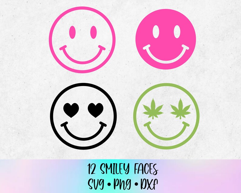 Smiley Faces Svg Png Dxf, Humsa Svg Cutfiles - Etsy