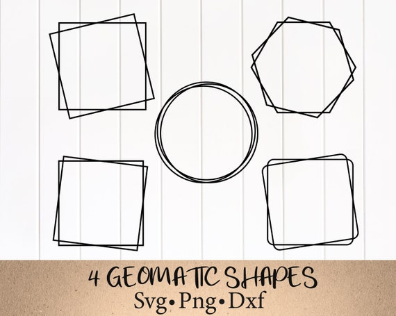 Geometric Shape Bundle Svg Shape Frames Svg Border Shapes - Etsy
