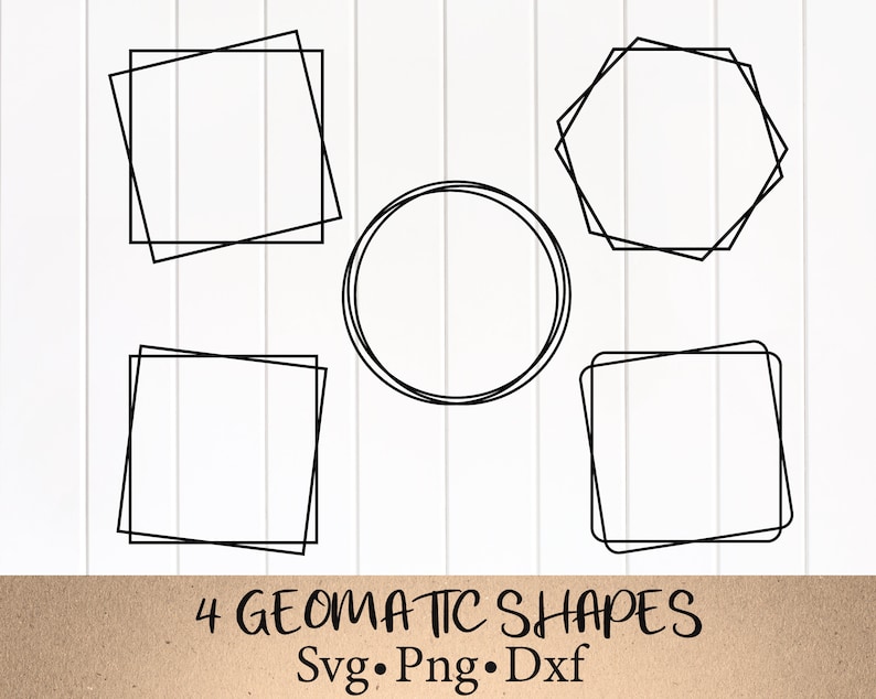 Geometric Shape Bundle Svg, Shape Frames Svg, Border Shapes Clipart ...
