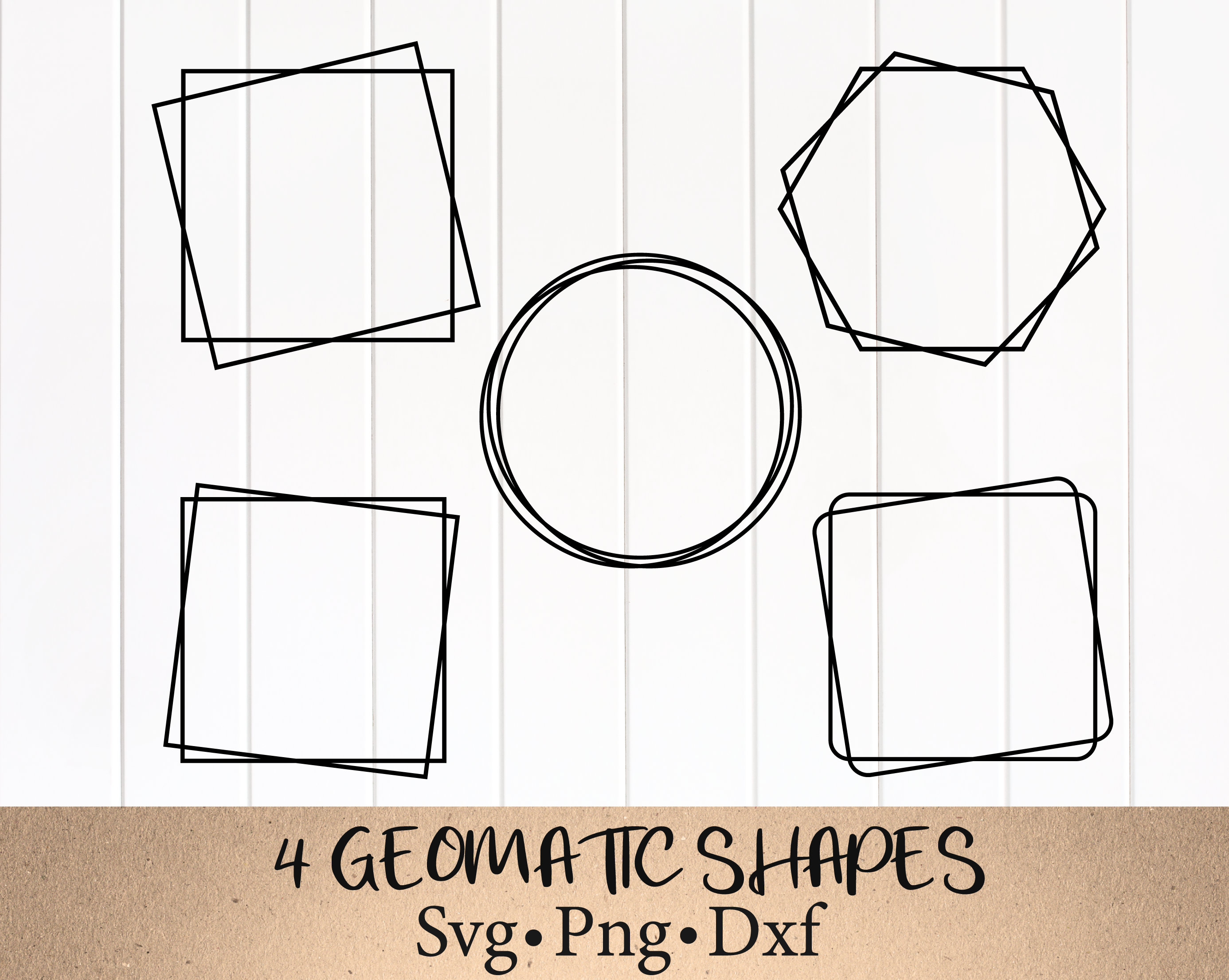 Geometric Shape Bundle Svg, Shape Frames Svg, Border Shapes Clipart ...