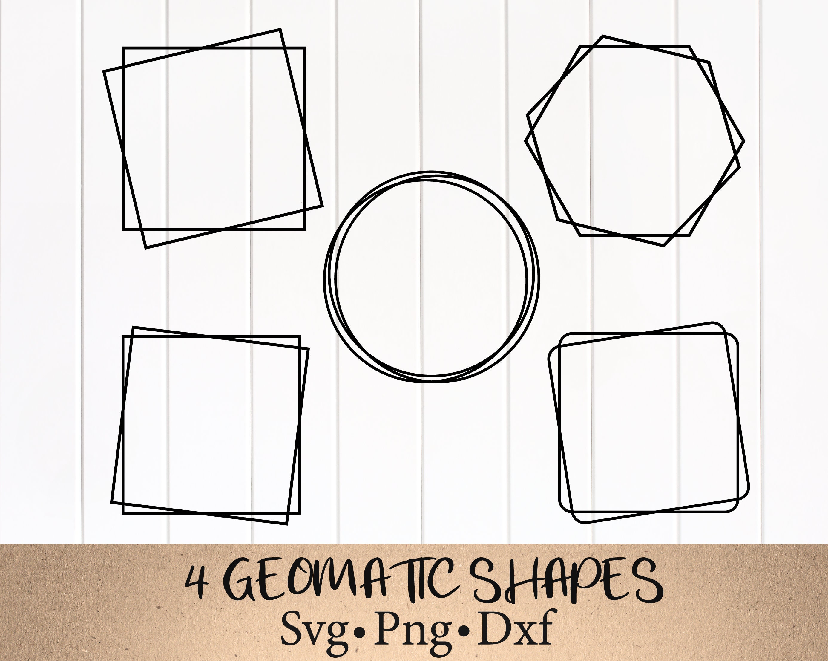 Geometric Shape Bundle svg Shape Frames svg Border Shapes | Etsy
