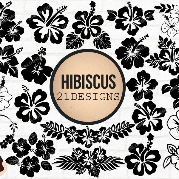 Hibiscus Flower Svg - Etsy