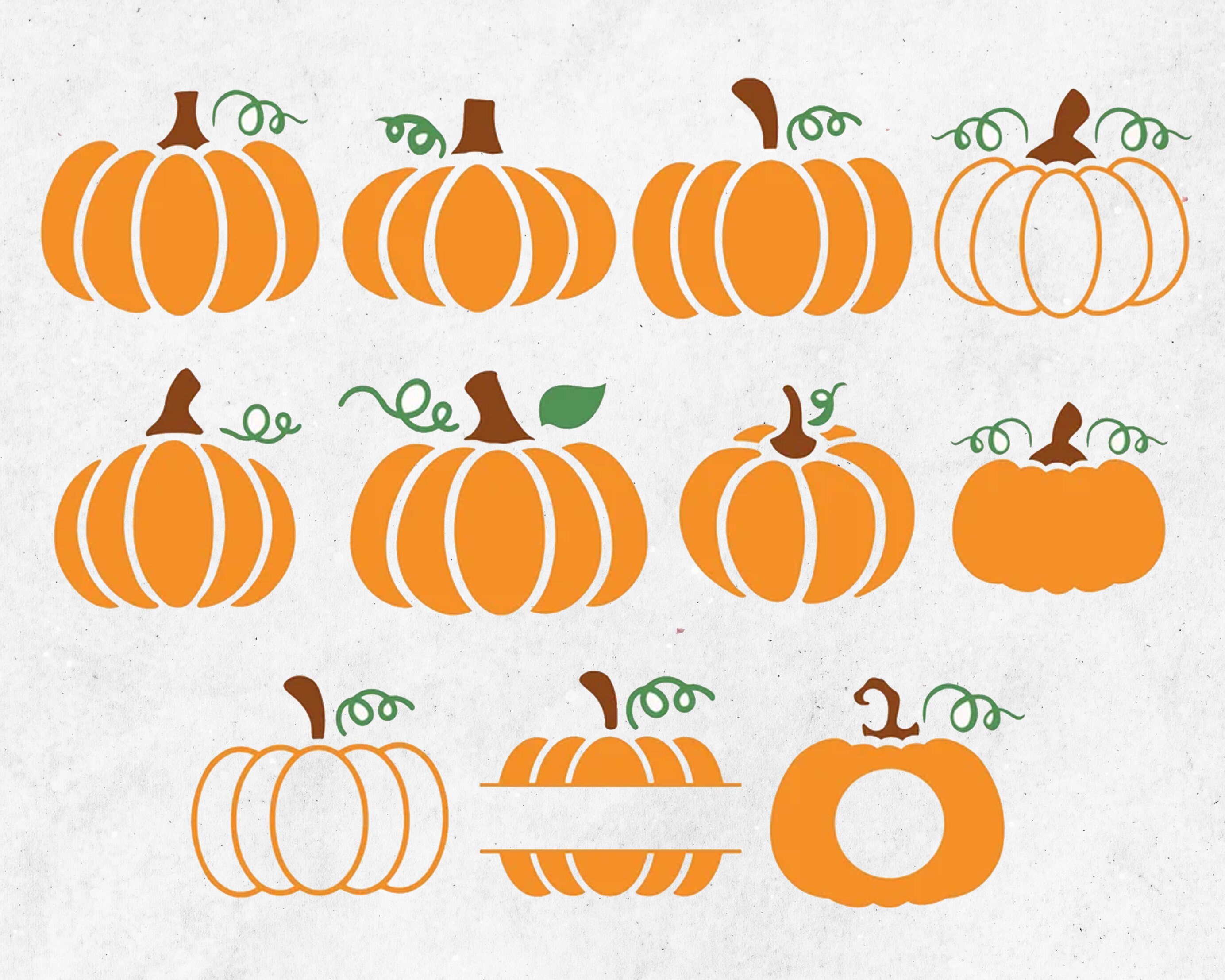 Pumpkin Svg Bundle, Fall Svg Png Dxf, Halloween Pumpkin Svg - Etsy