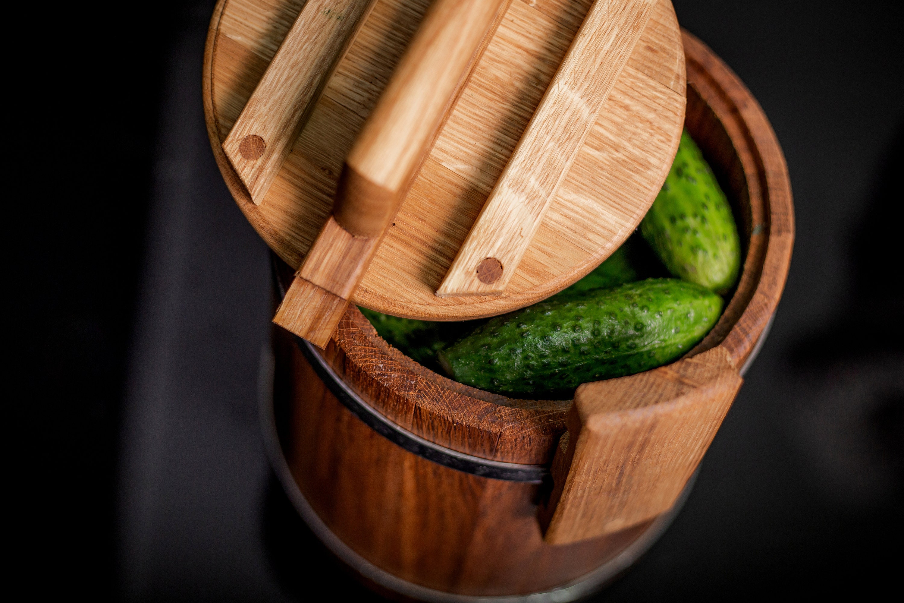 Oak Pickle Barrel With Lid / Pickle Oak Barrel / Wooden Vat - Etsy Canada