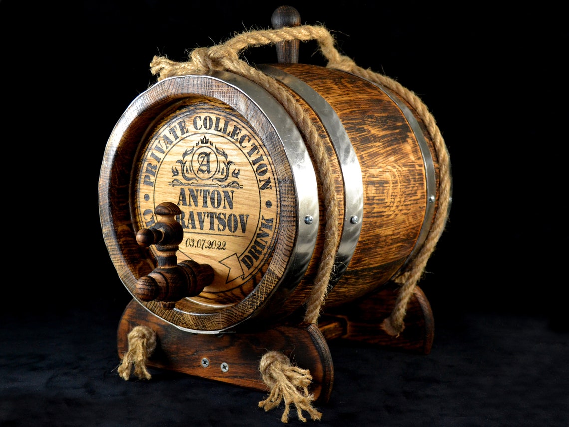 Personalized Oak Barrels of Various Sizes (1L, 2L, 3L, 5L, 10L, and 15L ...