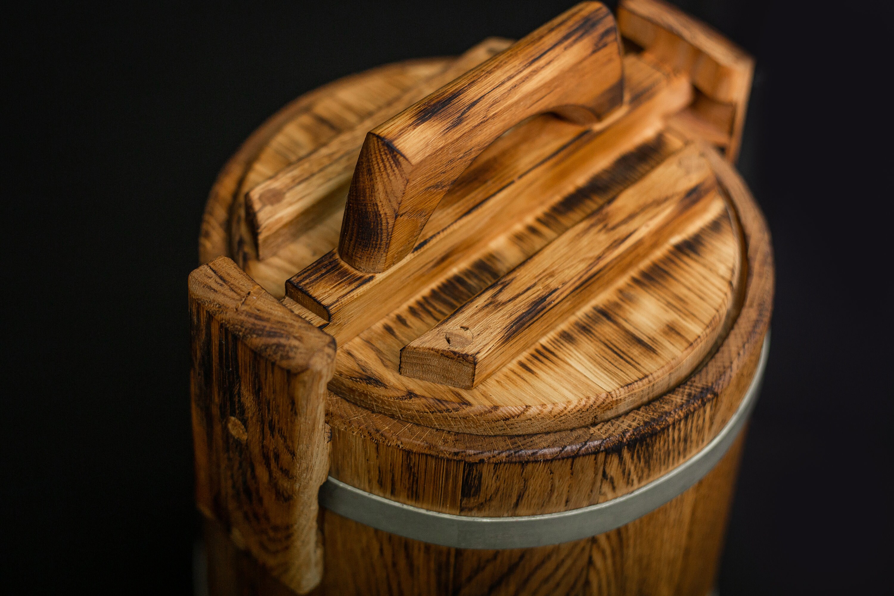 Antique Oak Barrel With Lid / Retro Pickle Oak Barrel / Wooden - Etsy