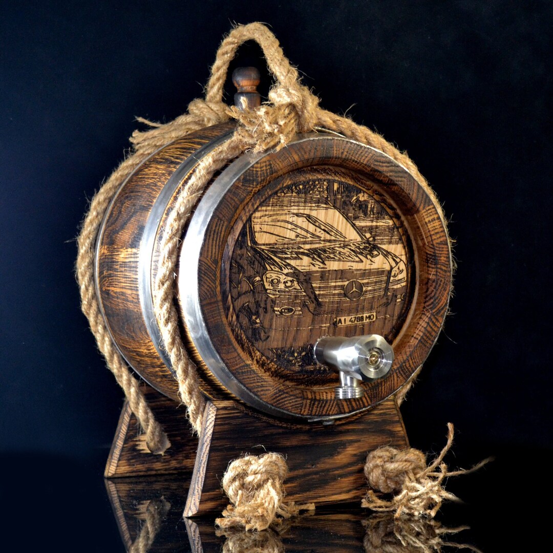 Oak Barrel 1, 2, 3, 5, 10, 15 L. Stainless Tap, Oak Cask Aging Bourbon ...