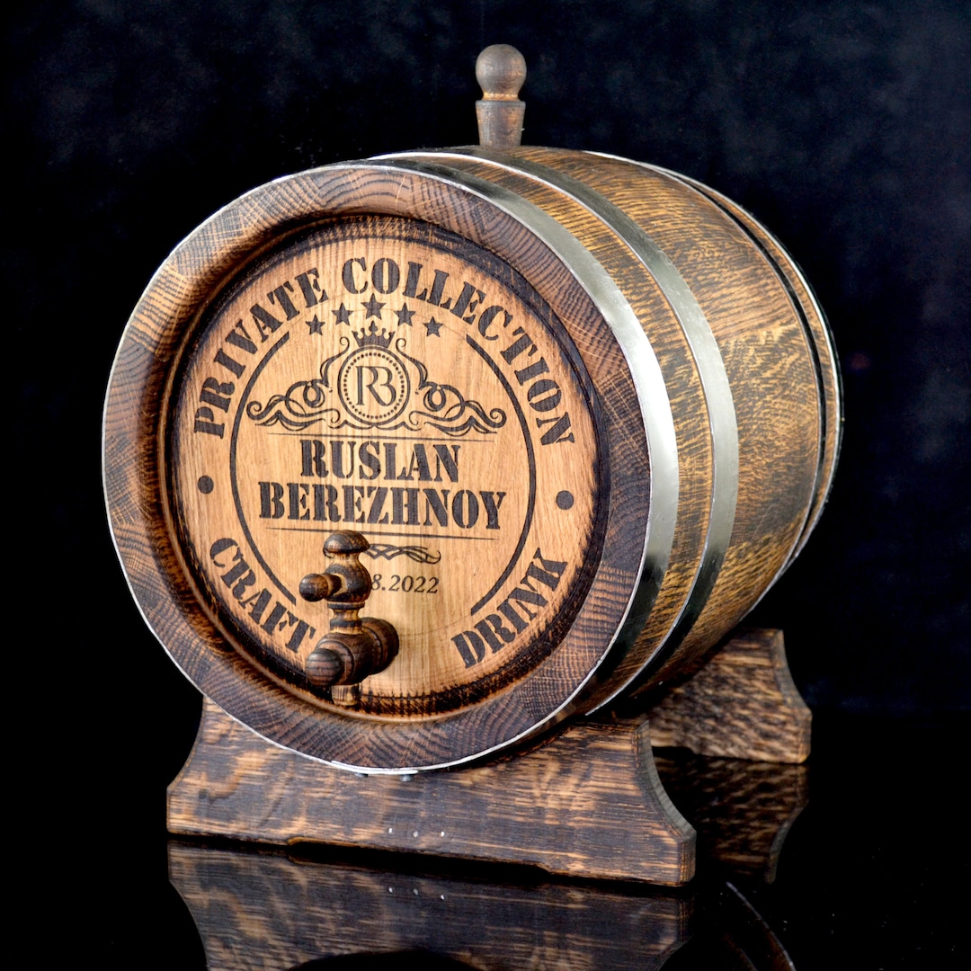 Personalized Oak Barrel, Oak Cask 1, 2, 3, 5. 10, 15 Liter, Aging Rum ...