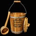 Wooden Steamer Bucket, Oak Bucket With Lid, Sauna Broom Accessories ...